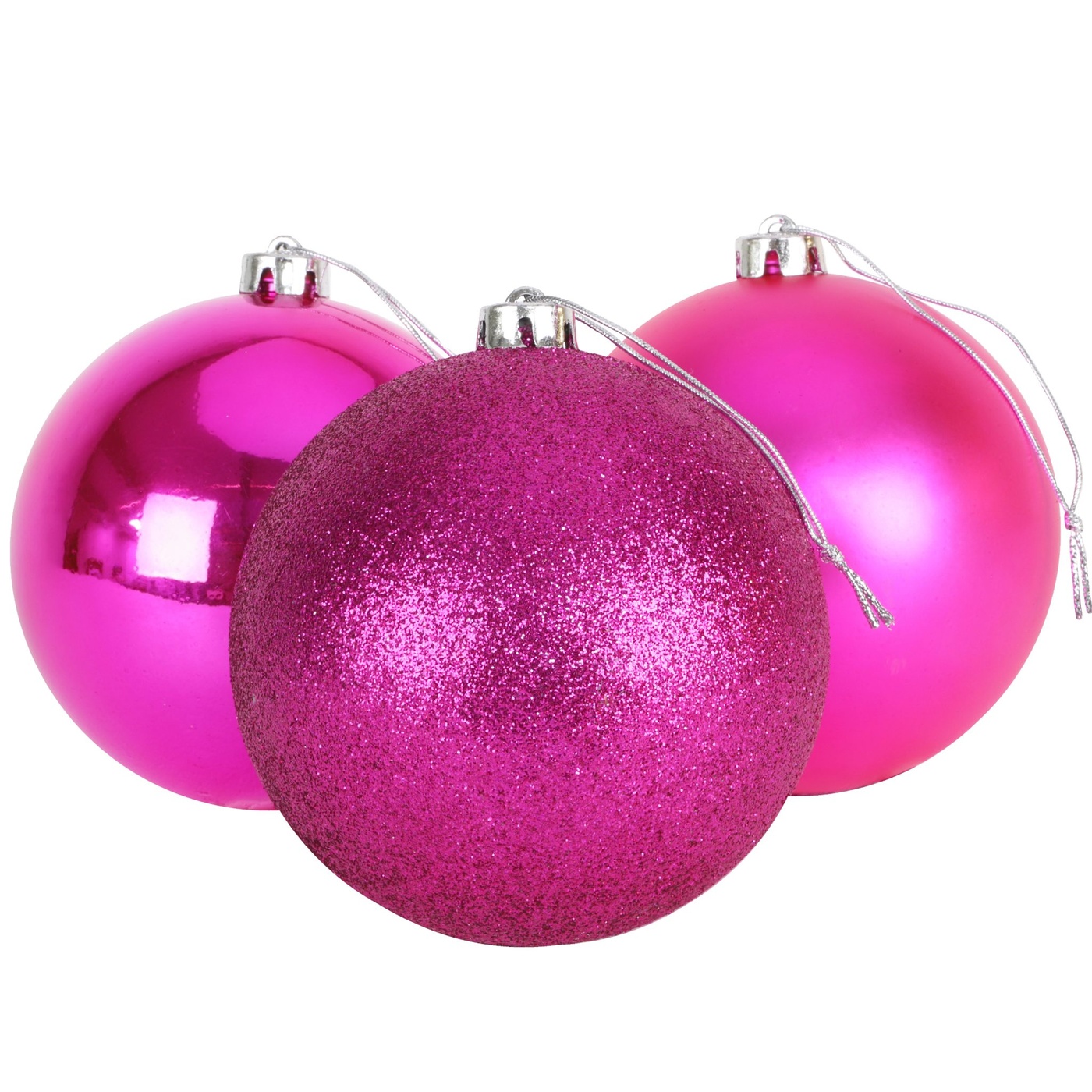 3-150mm Extra Large Baubles - Shiny, Matte & Glitter Design - Christmas ...