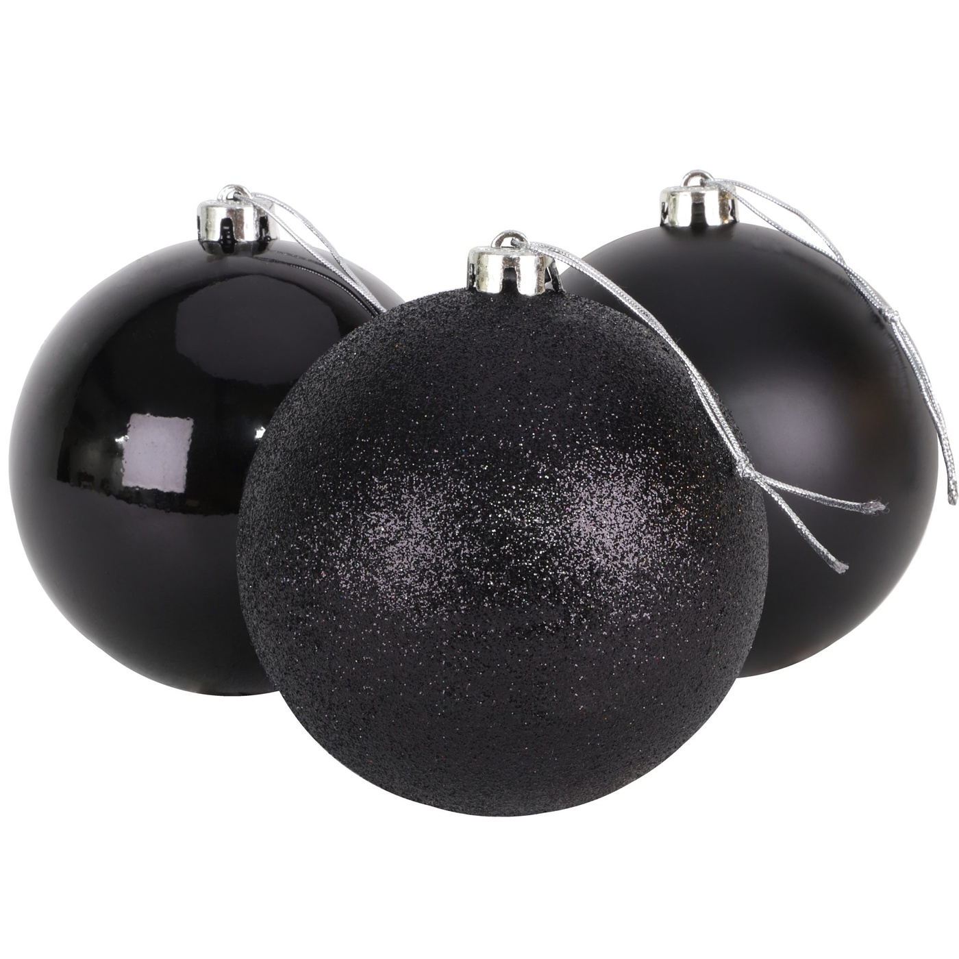 3-150mm Extra Large Baubles - Shiny, Matte & Glitter Design - Christmas ...