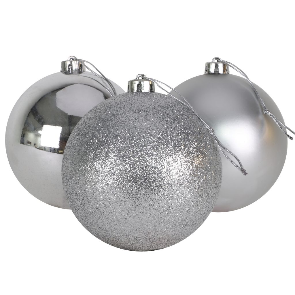 3-150mm Extra Large Baubles - Shiny, Matte & Glitter Design - Christmas ...