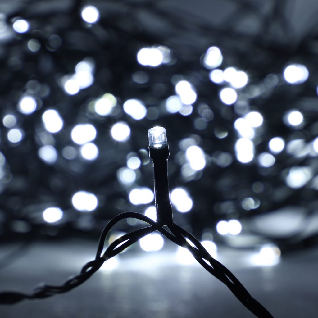 Christmas Concepts® 400 White Super Bright White LED Multi Function String Lights - Indoor ...