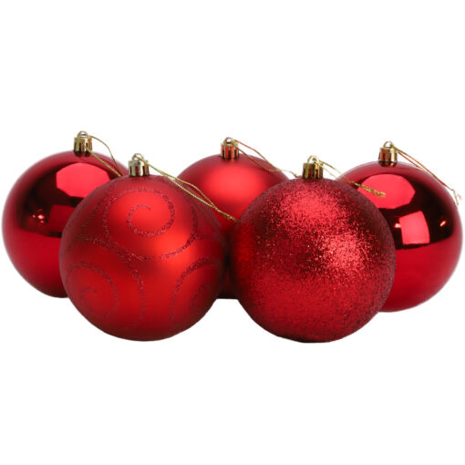 3-150mm Extra Large Baubles - Shiny, Matte & Glitter Design - Christmas ...