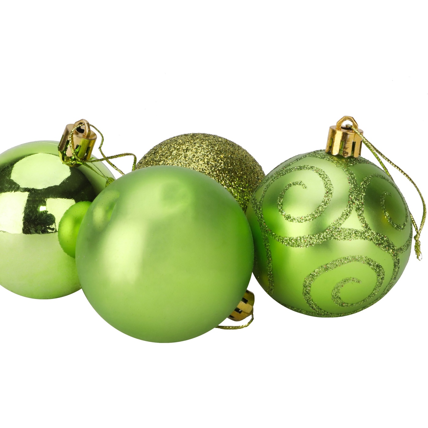 Christmas Concepts® Pack of 10 - 60mm Lime Green Christmas Tree Baubles ...