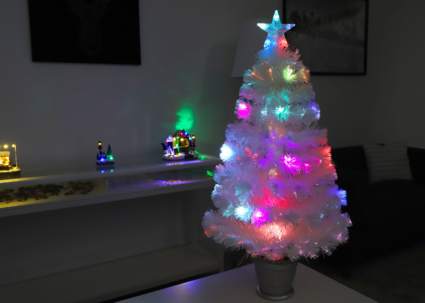 Christmas Concepts® 36 Inch (3FT) (90CM) Iridescent LED Fibre Optic ...