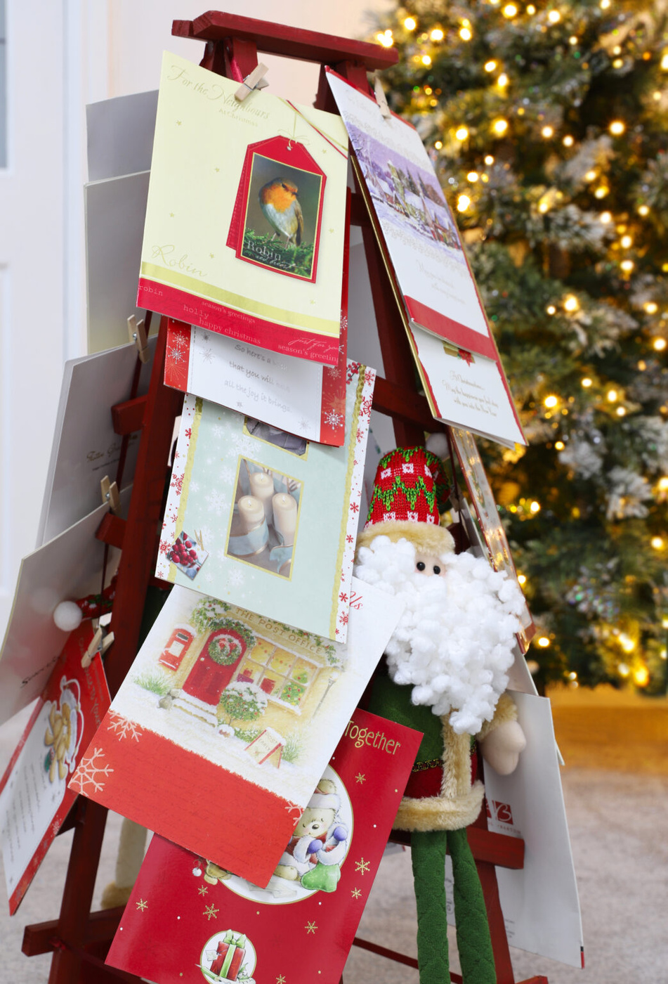 Christmas Concepts® 80cm Standing Christmas Card Holder Santa & Snowman ...