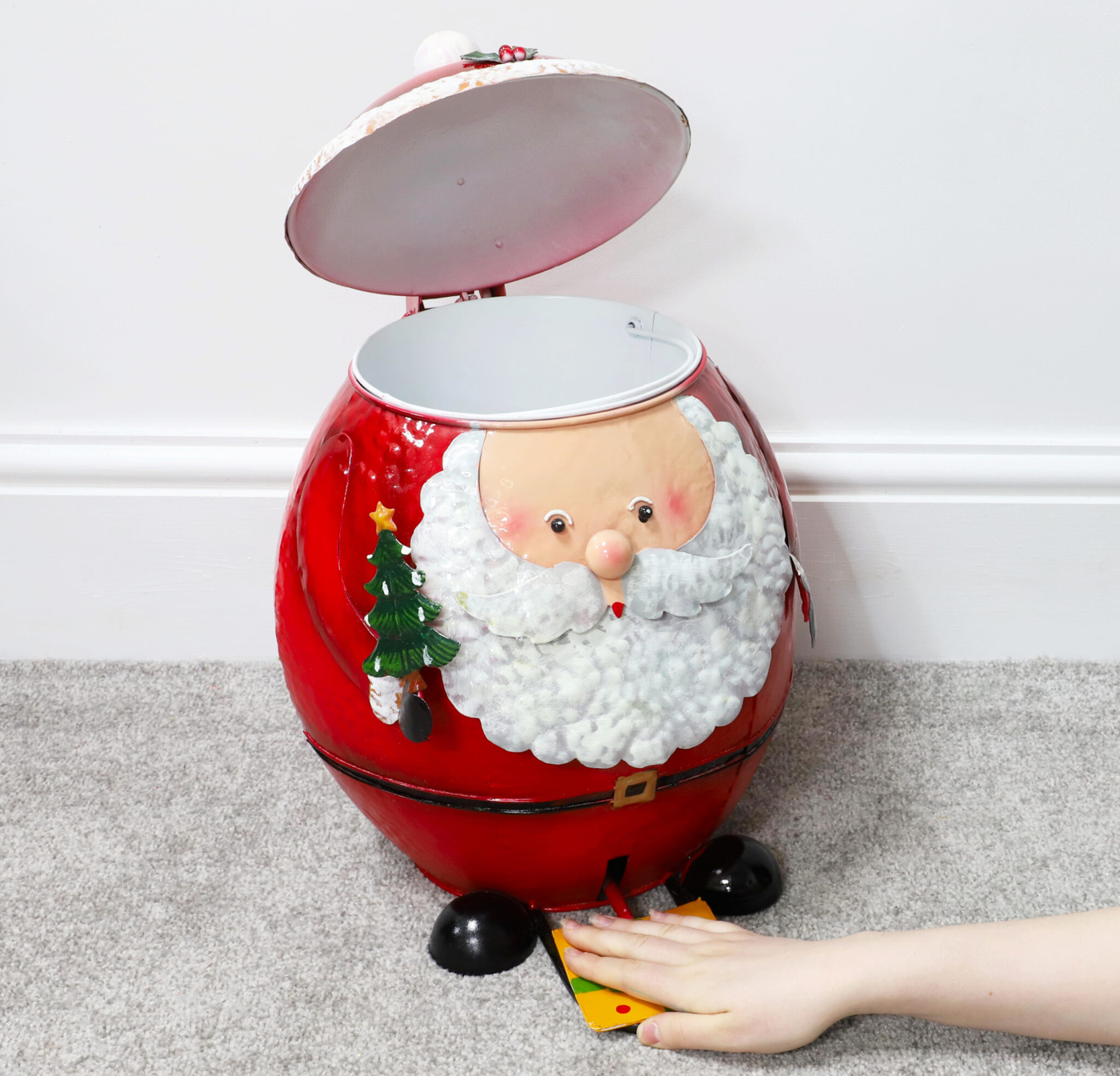 Christmas Concepts® 39cm (15'') Santa Claus Pedal Waste Bin - Christmas ...
