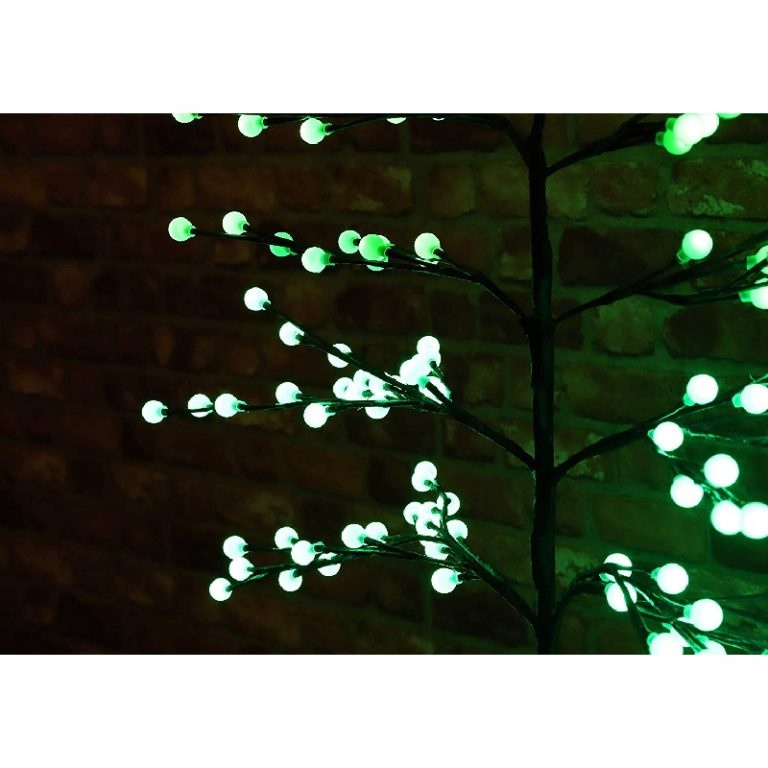 Christmas Concepts® 1.5M Green LED Berry Tree With 200 LED's And Round ...