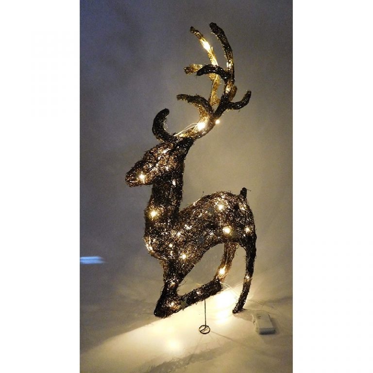 Christmas Concepts® 36" Battery Operated Standing Rattan Reindeer with ...