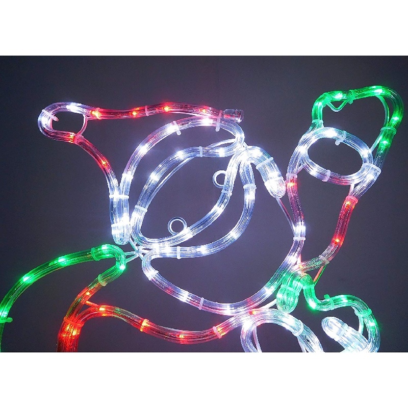 Christmas Concepts® Rope Light Santa On Bicycle With Flashing Wheel ...