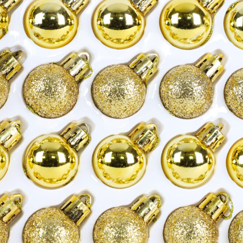 Christmas Concepts® Pack of 25-25mm Mini Christmas Tree Baubles - Shiny ...