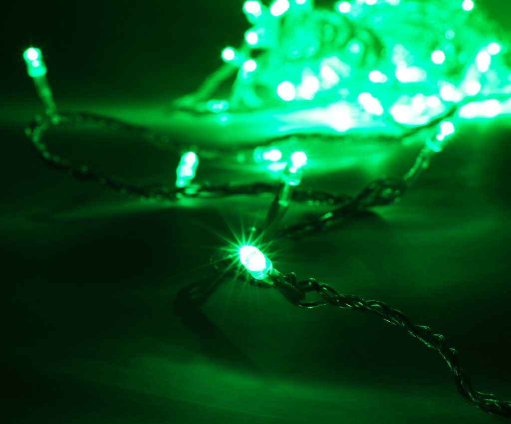Christmas Concepts® 100 LIME GREEN LED CHASING LIGHTS ON CLEAR CABLE ...