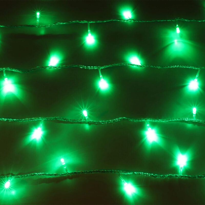 Christmas Concepts® 100 LIME GREEN LED CHASING LIGHTS ON CLEAR CABLE ...