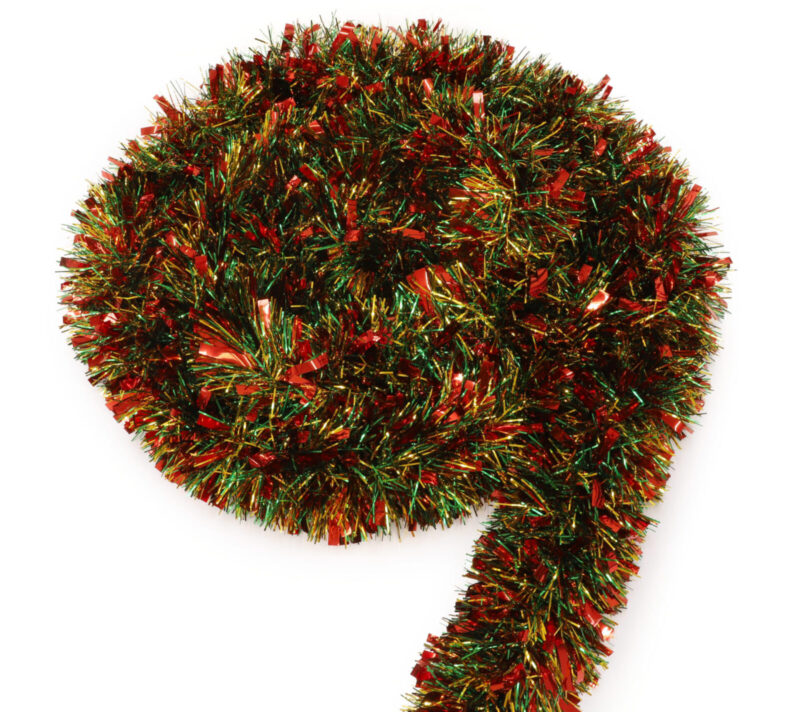 Red/Green/Gold Chunky/Fine Christmas Tinsel - 4 Metre - Christmas ...