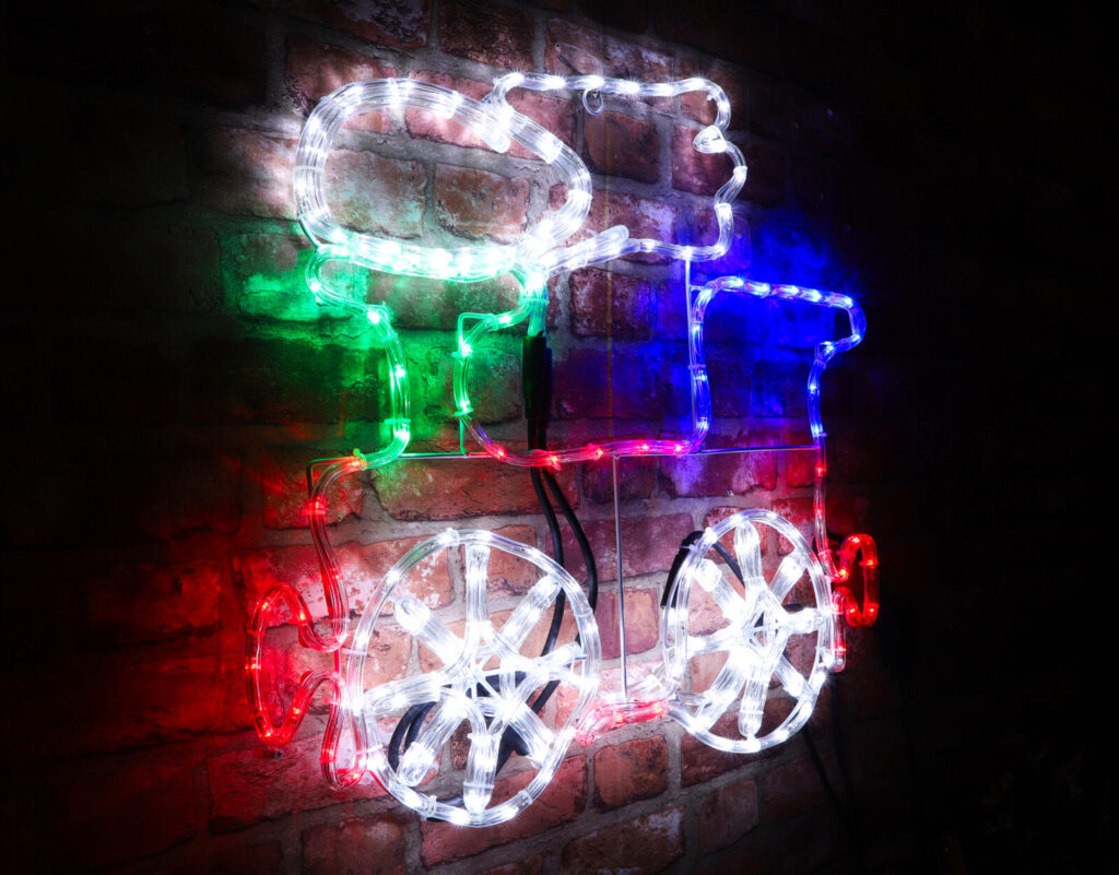 Christmas Concepts® Rope Light Train With Flashing Wheel + Smoke - 57cm ...
