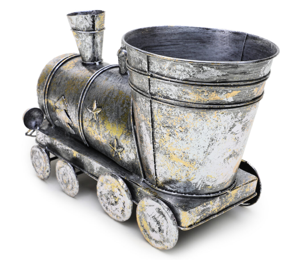Christmas Concepts® 20cm (8'') Silver & Gold Metal Santa Train ...