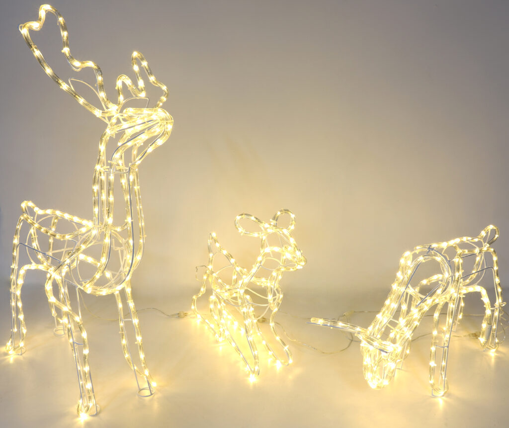 Christmas Concepts® Large Rope Light Reindeer Family - Stag, Doe, Baby ...