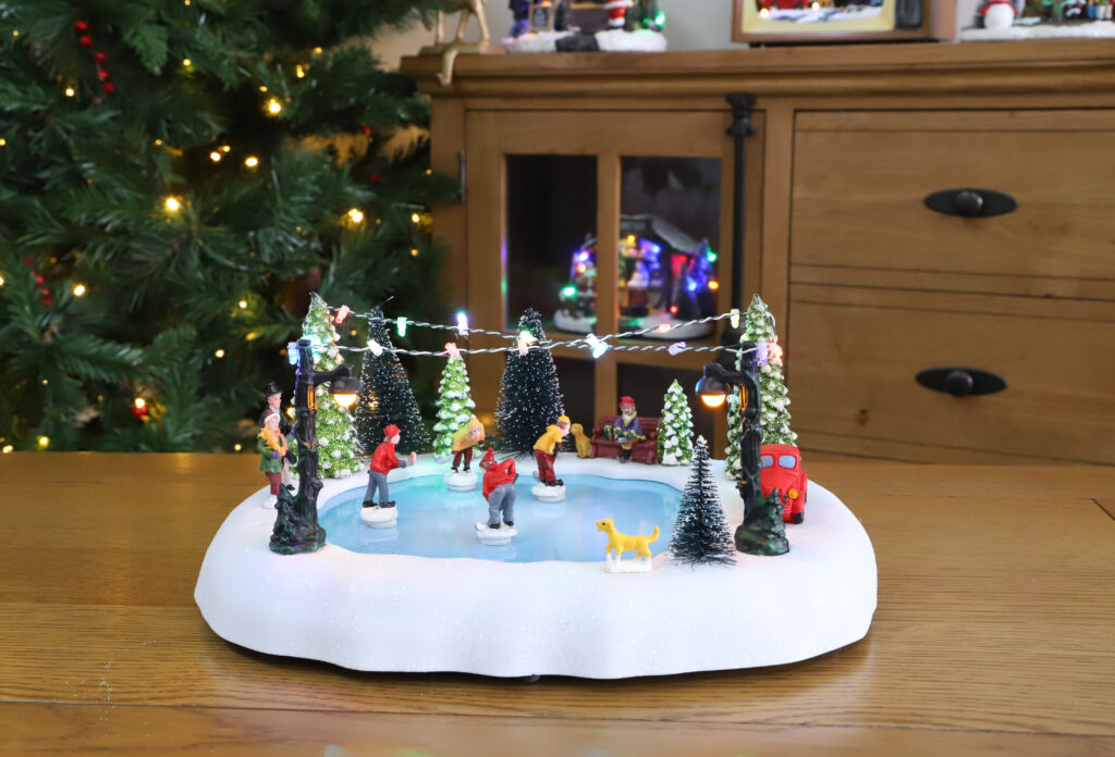 Christmas Concepts® 30cm Battery Operated Musical LED Animated Ice Rink ...