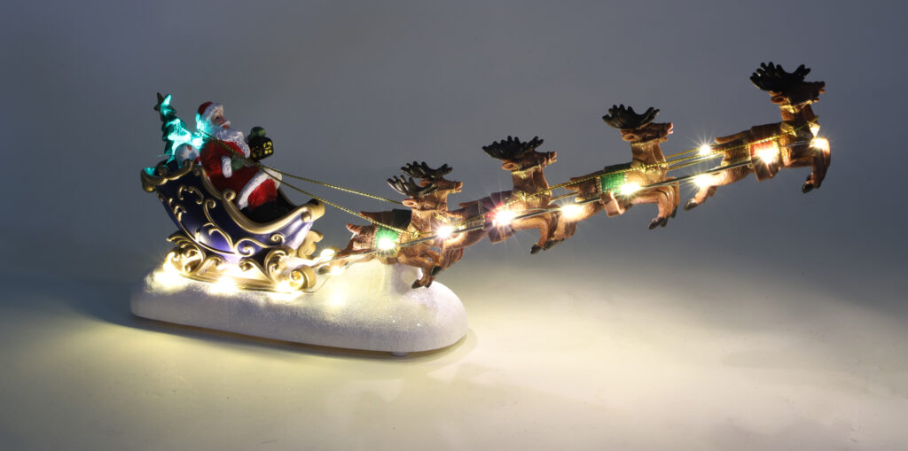 Christmas Concepts® 34cm Battery Operated LED Light Up - Santas Sleigh ...