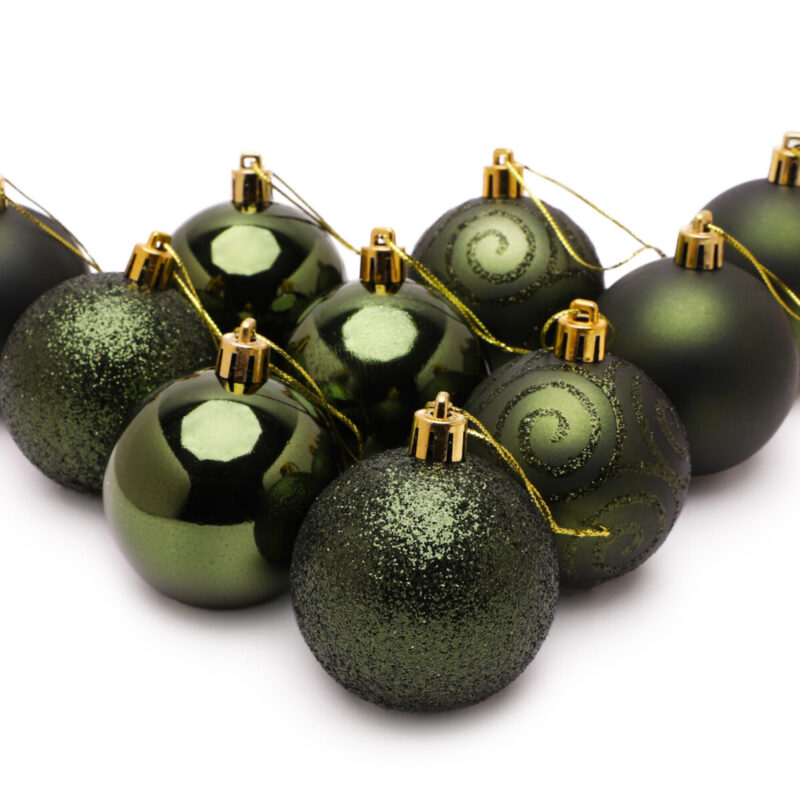 Christmas Concepts® Pack of 10-60mm Christmas Tree Baubles - Shiny ...