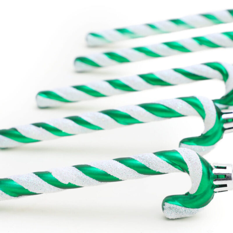 Christmas Concepts® Pack Of 6 - 13cm Glitter Candy Cane Christmas Tree ...