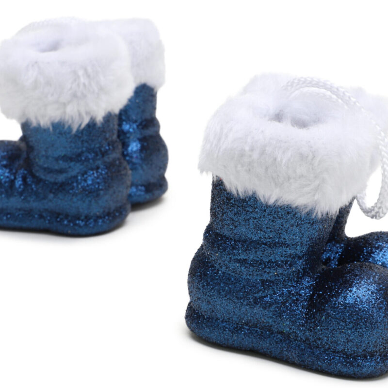 Christmas Concepts® Pack of 2–10cm Glitter Hanging Santa Boots With ...