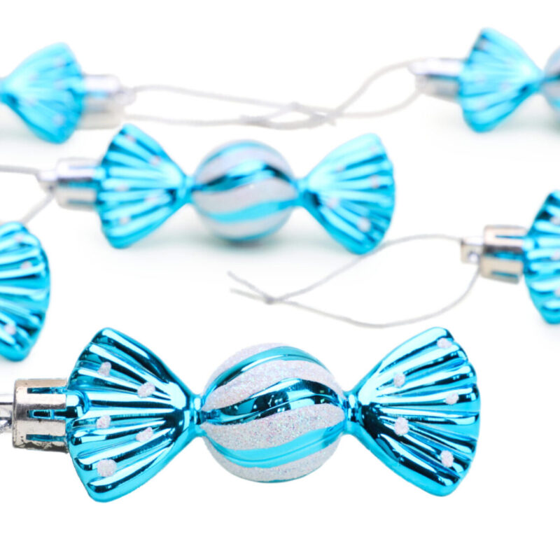 Christmas Concepts® Pack of 6-8cm Mini Sweet Shaped Baubles – Shiny ...