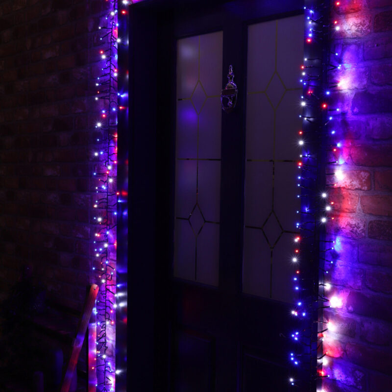 Christmas Concepts® 500 6M/20FT Red/Blue White LED Cluster Lights with ...