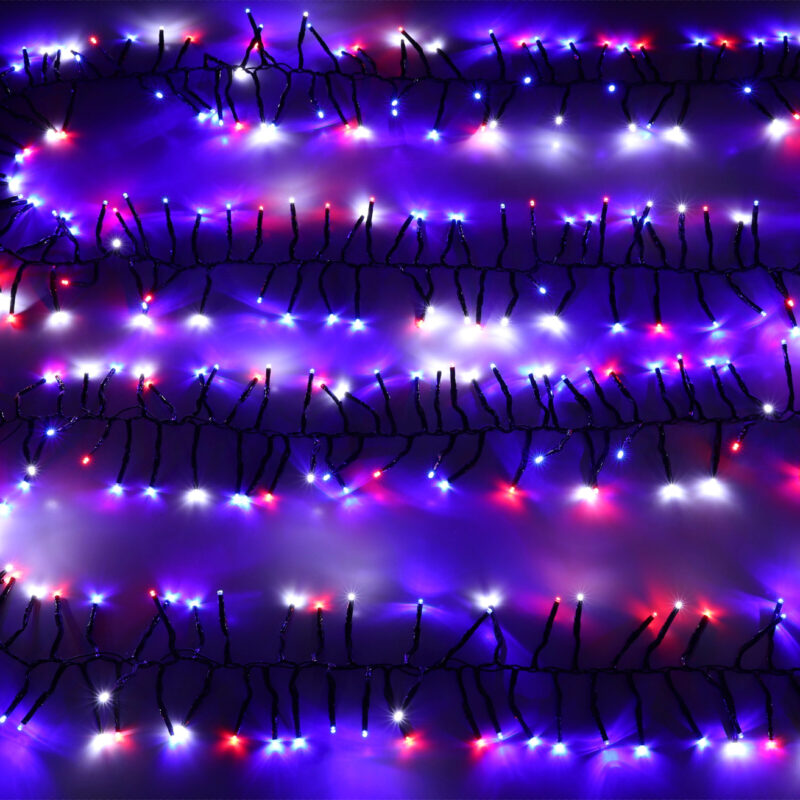 Christmas Concepts® 500 6M/20FT Red/Blue White LED Cluster Lights with ...