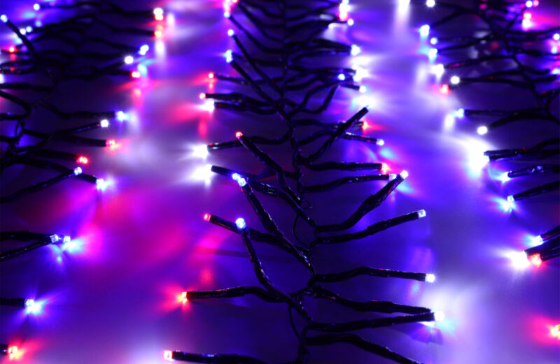 Christmas Concepts® 500 6M/20FT Red/Blue White LED Cluster Lights with ...