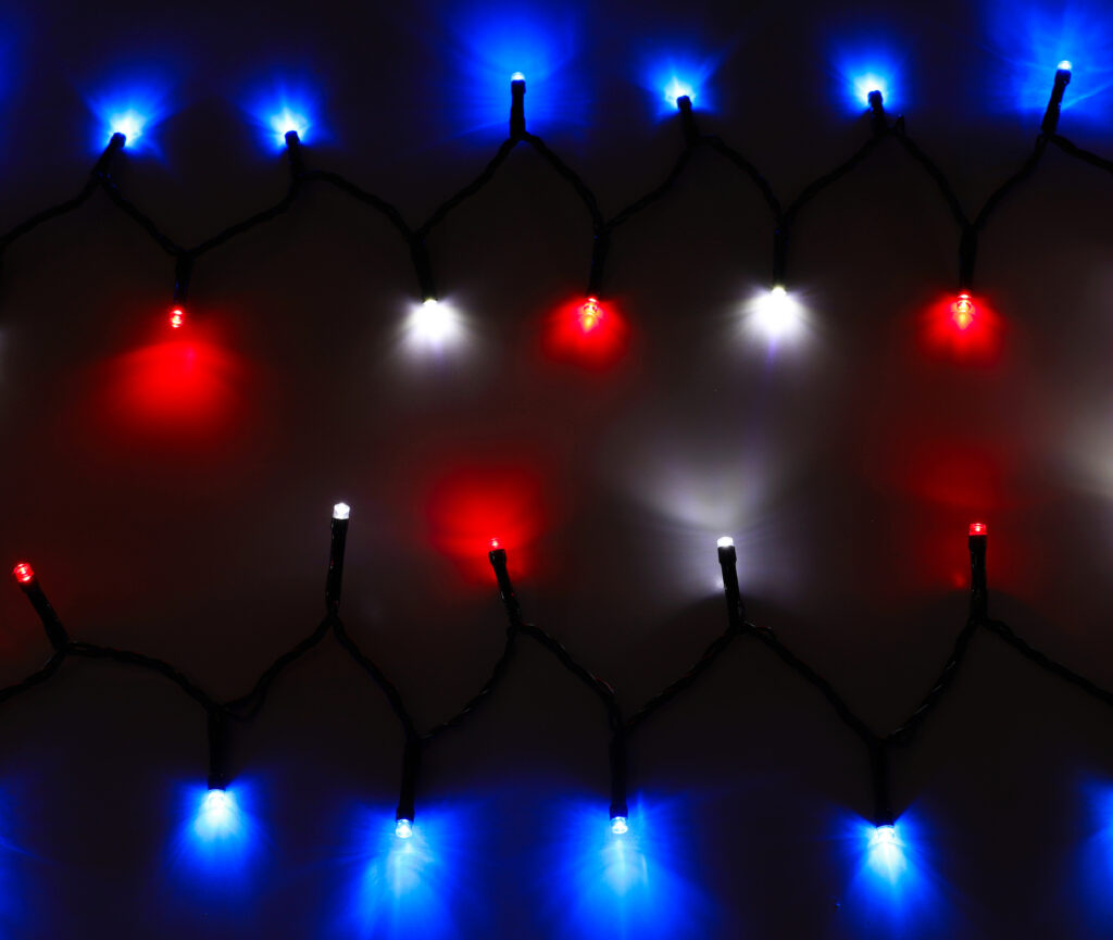 Christmas Concepts® 300 Red, White & Blue LED Chasing Lights - Indoor ...